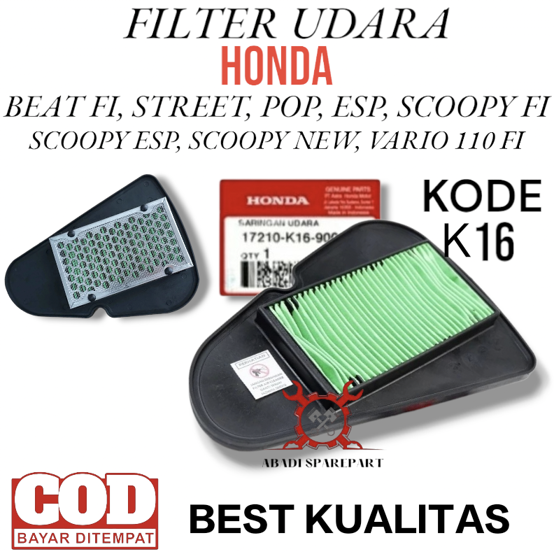 Filter Udara HONDA BEAT FI / BEAT ESP / BEAT STREET /BEAT POP / SCOOPY ...