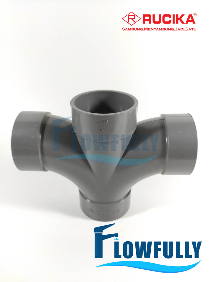 LARGE RADIUS DOUBLE TEE D 2 inch RUCIKA PVC DOUBLE TEE WAY TY | Lazada ...
