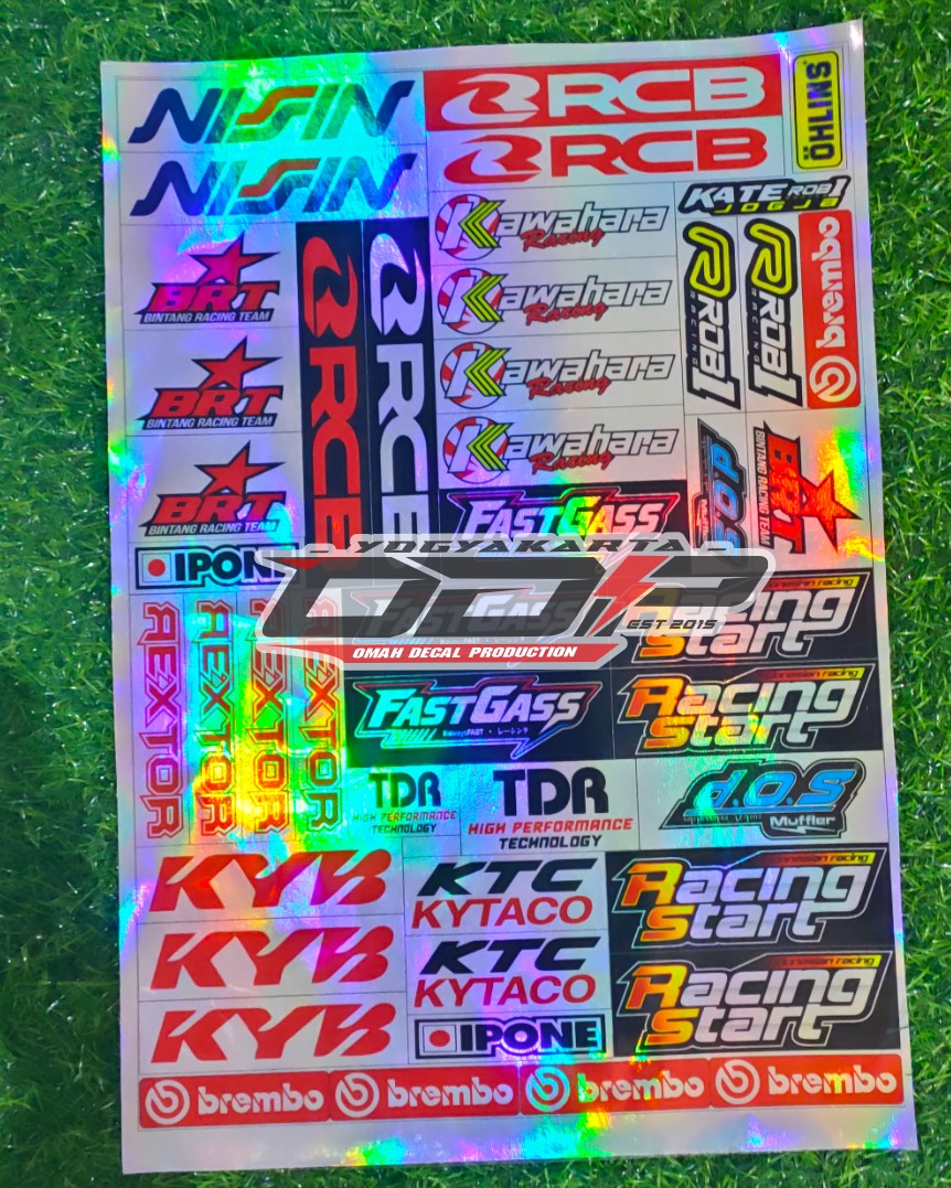 STICKER PACK SPONSOR RACING RCB HG FASTGASS SSS MOTUL VARIASI RACERTEES ...