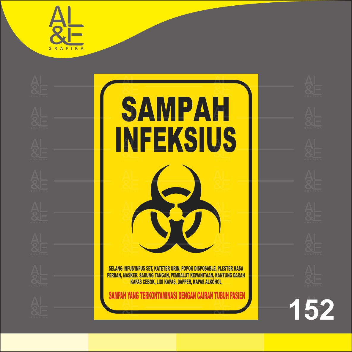152 - STIKER SAMPAH INFEKSIUS DAN NON INFEKSIUS, SAMPAH MEDIS DAN NON ...