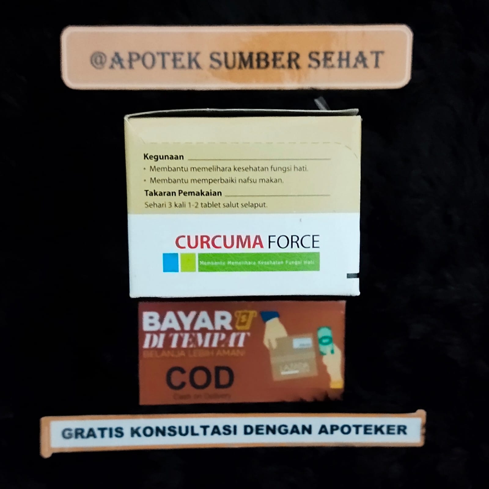 CURCUMA FORCE TABLET 1 BOX ISI 10 STRIP SOHO PENAMBAH NAFSU MAKAN//BISA ...