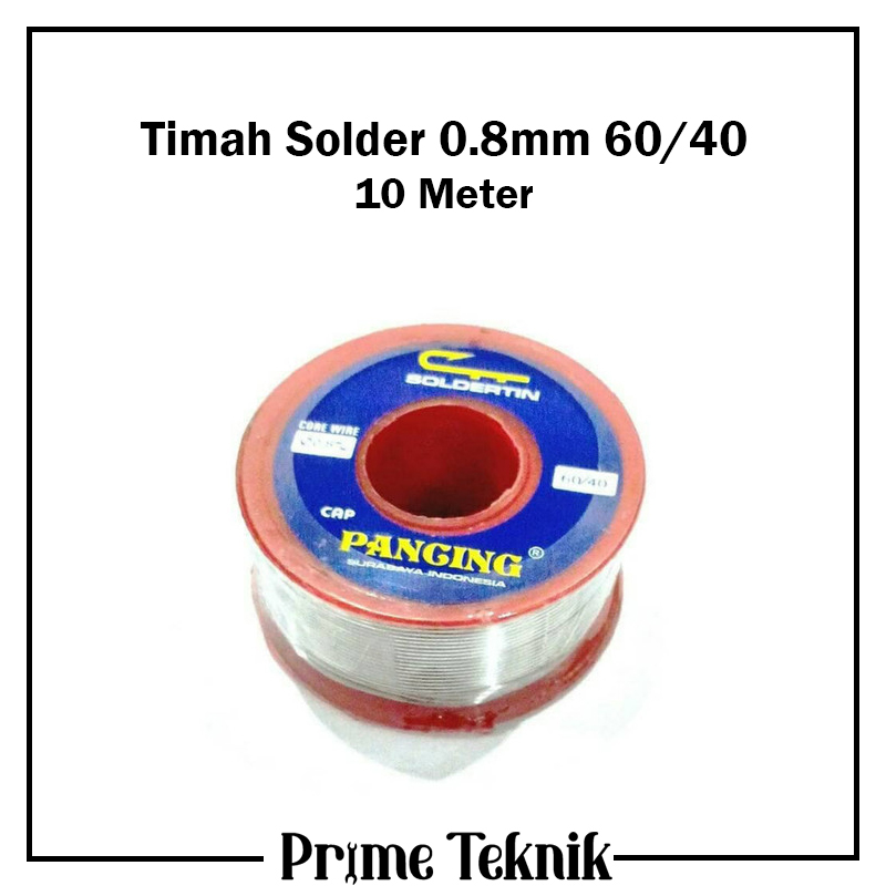 Timah Solder Wire Cap 0.8mm 60/40 Pancing 1 Roll 10 Meter Tinol Tenol ...