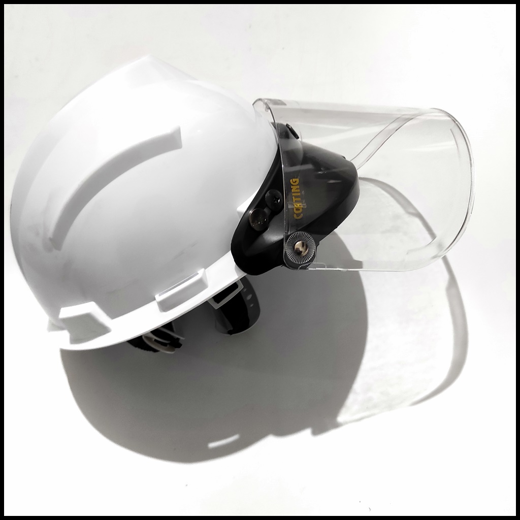 HELM SAFETY FACESHIELD APD PROYEK POLYCARBONATE COATING SNI | Lazada ...