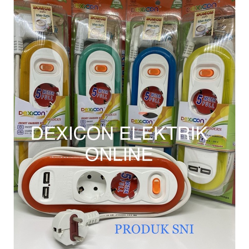 stop kontak usb 2 LB+5mtr/usb stop kontak/stop kontak usb/adaptor usb ...