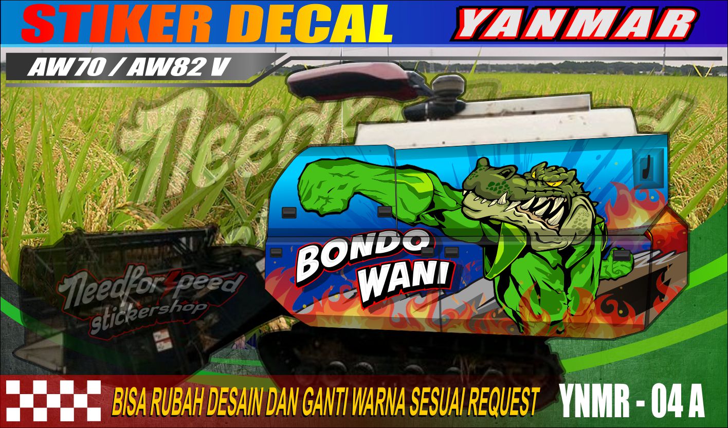 STICKER DECAL YANMAR AW 70 AW 82 V COMBINE FULL BODY BUAYA 04 | Lazada Indonesia