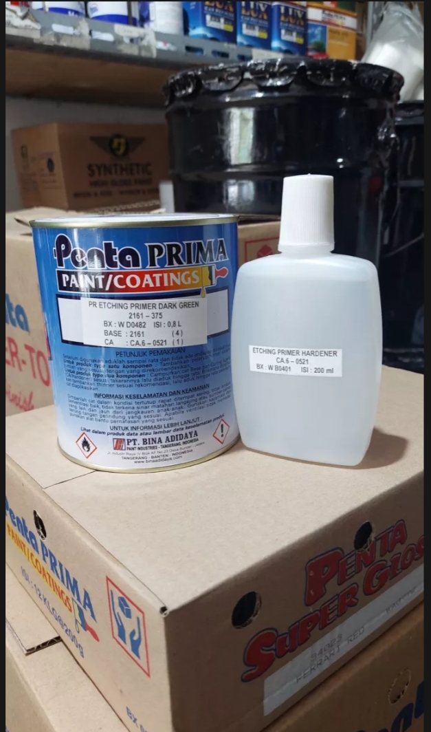 CAT PENTA DASAR EPOXY ACTIVE - ETCHING PRIMER DARK GREEN 1LITER (SET ...