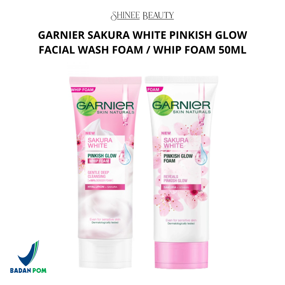 Garnier Sakura White Pinkish Glow Whip Foam Sakura Glow Glowing Face
