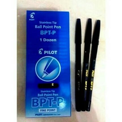 paket 12 biji pulpen pilot hitam / ballpoint pilot biru pen pilot ...