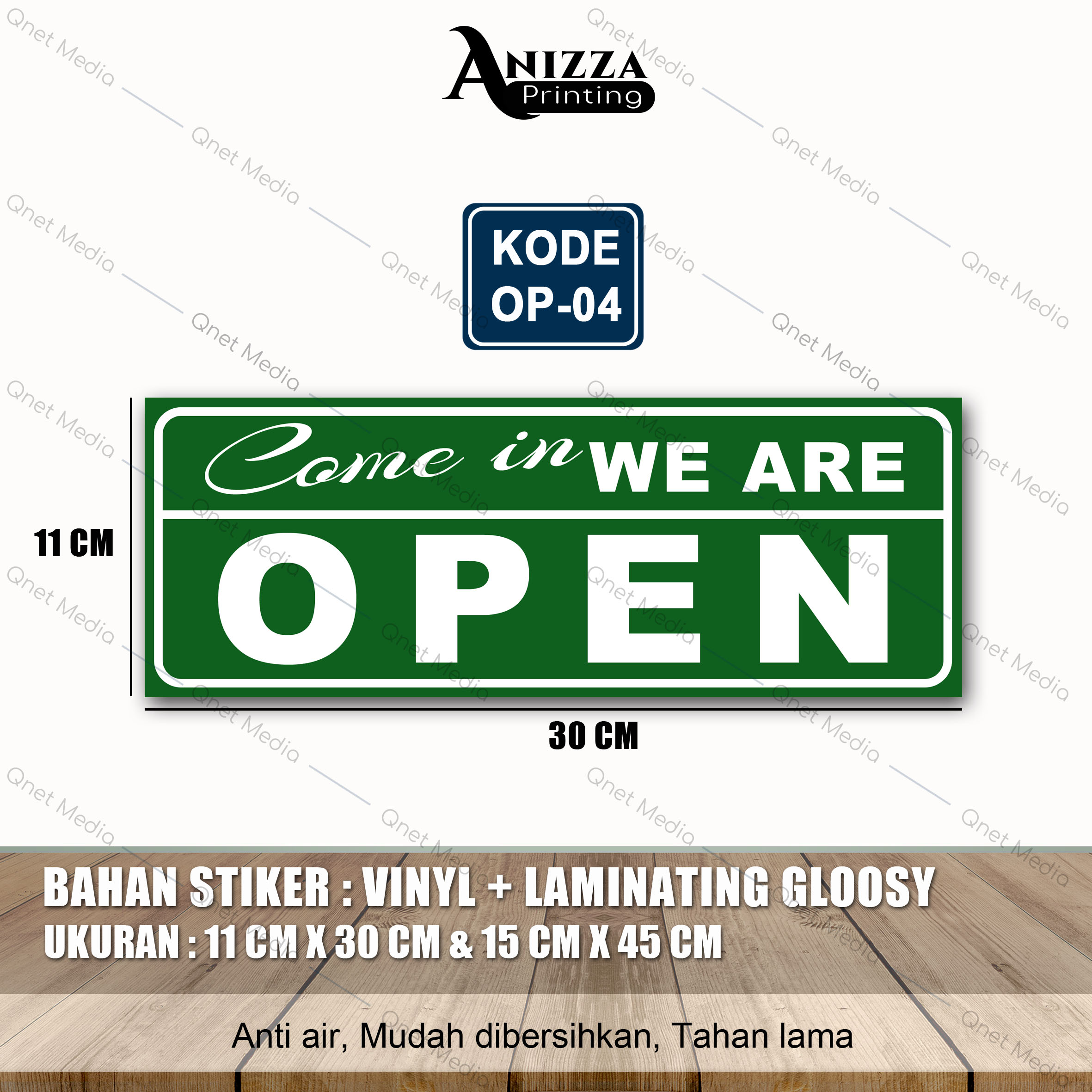 STIKER OPEN + LAMINASI GLOSSY | Lazada Indonesia