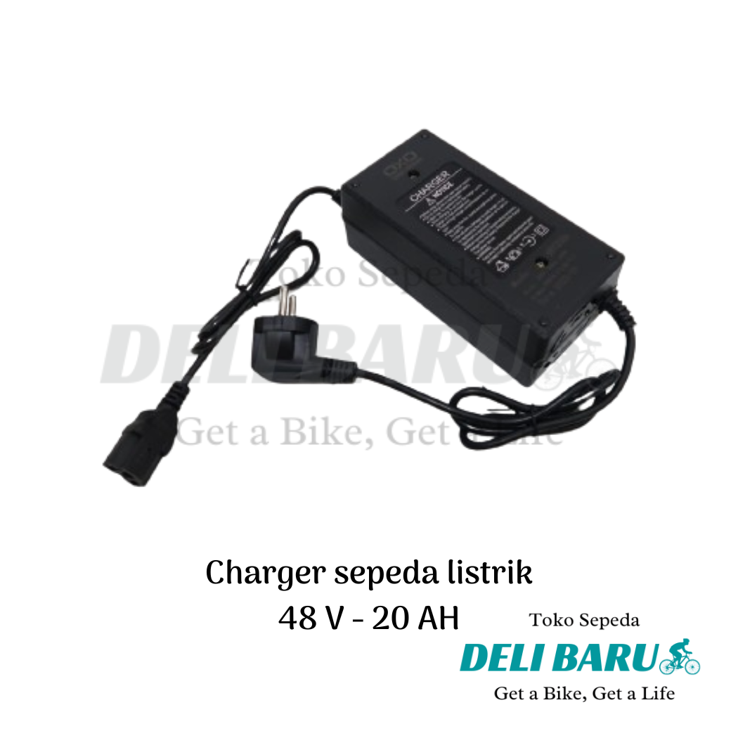 OXO Charger sepeda listrik 48V 20 AH 20AH pengisi daya baterai semua sepeda listrik universal ...