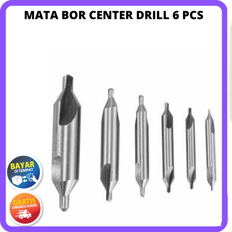 Marege Mata Bor Besi Warna Putih 6 PCS / Bahan HSS Drill 4241 Kuat dan ...