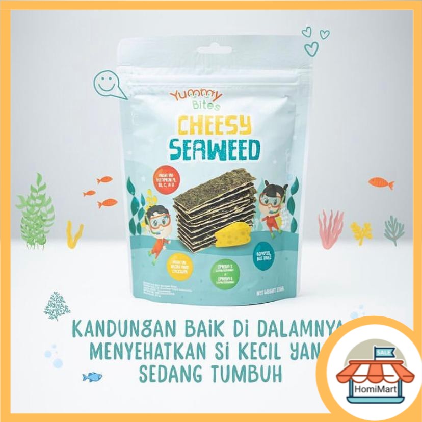 homimart I YUMMY BITES Cheesy Seaweed 20 gr / Snack Cemilan Anak ...