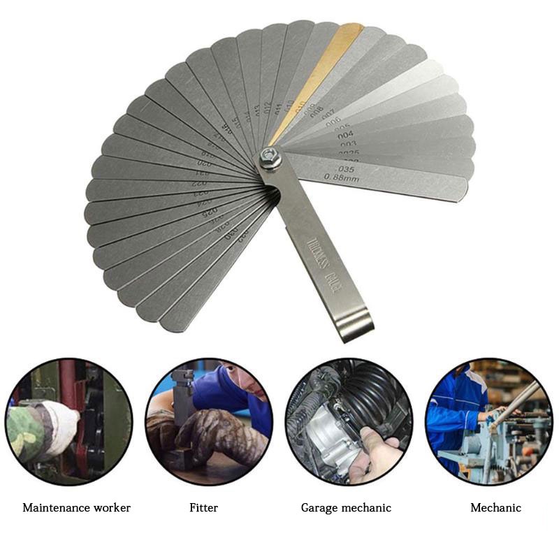 (0.04-0.88mm) 32 Blades High Precision Feeler Gauge/Kit Pengukur ...