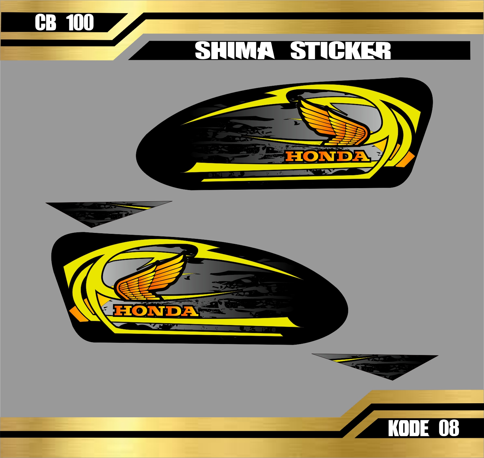 Stiker Motor Stiker Aksesoris Motor Variasi Motor Sepeda Motor Stiker ...