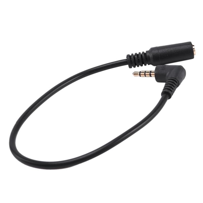 90 degree right angled 3.5mm 4 poles Audio Stereo Male to Female ...