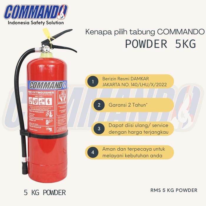 TABUNG APAR 5 KG COMMANDO / 5 KG POWDER PEMADAM PORTABLE - SAFETY COM ...