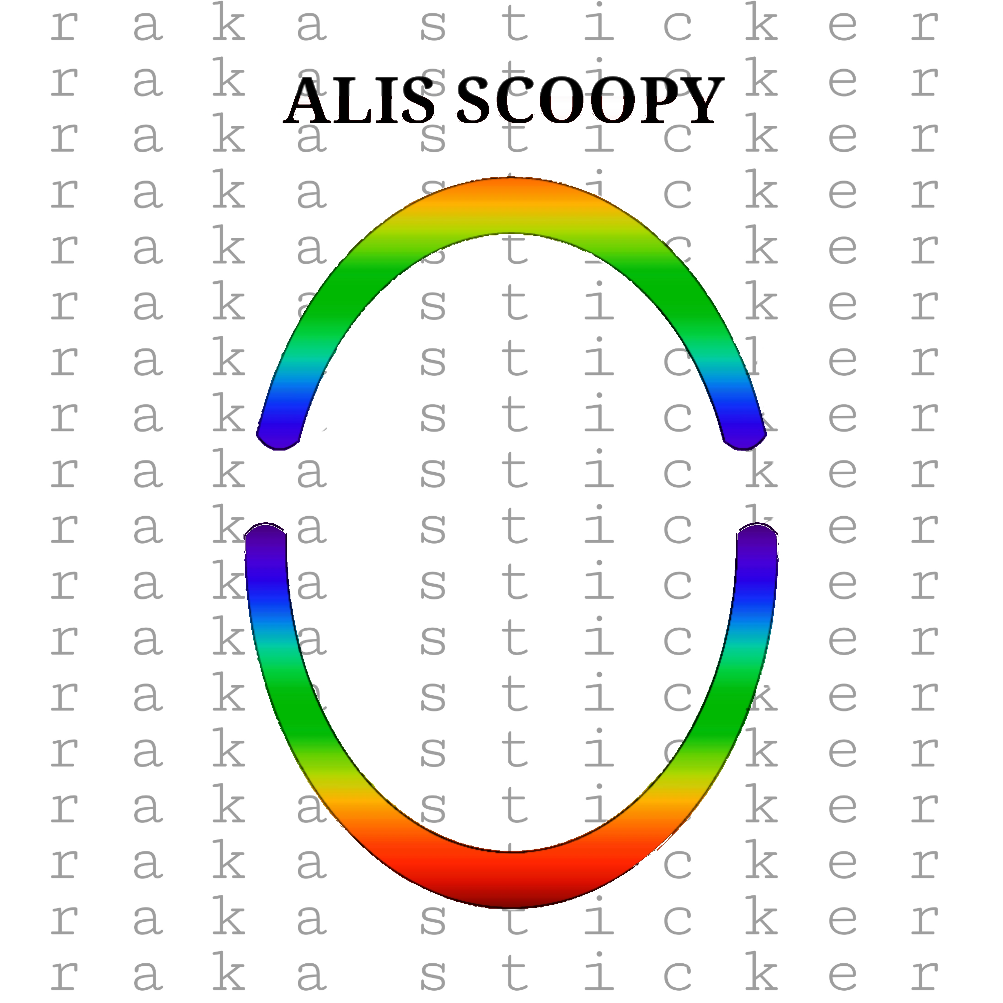 Stiker Alis Scoopy RGB Pelangi - RGB /Sticker murah/sticker Variasi ...