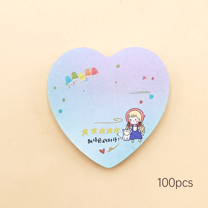 Sty⚡ Love-heart post-it note katering universal post-it note pola ...