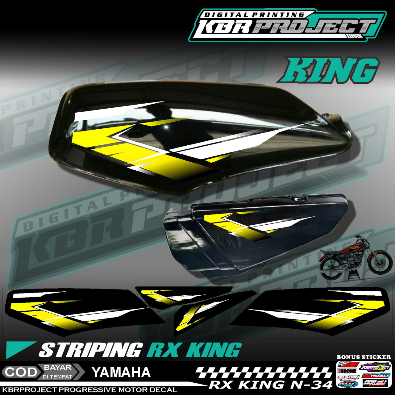 RX KING STIKER STRIPING PREMIUM MOTOR KEREN LIS VARIASI RX KING STIKER ...
