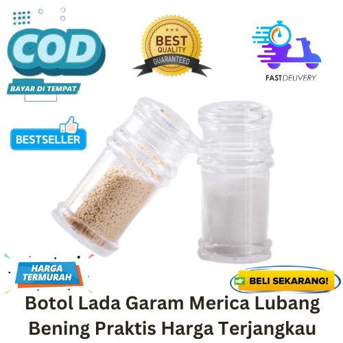 [BISA COD] PROMO Botol Lada Garam Merica Lubang Bening Praktis Harga ...