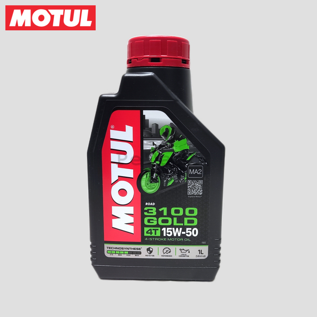Oli Motul 3100 Gold SAE 15W-50 API SM/SL JASO MA2 1 Liter | Lazada ...