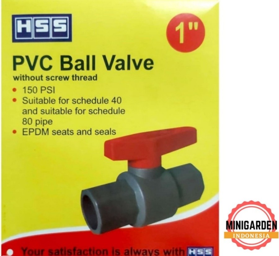 STOP KRAN DRAT DALAM 1'' HSS BALL VALVE PVC 1 INCH KRAN PLASTIK PRALON ...