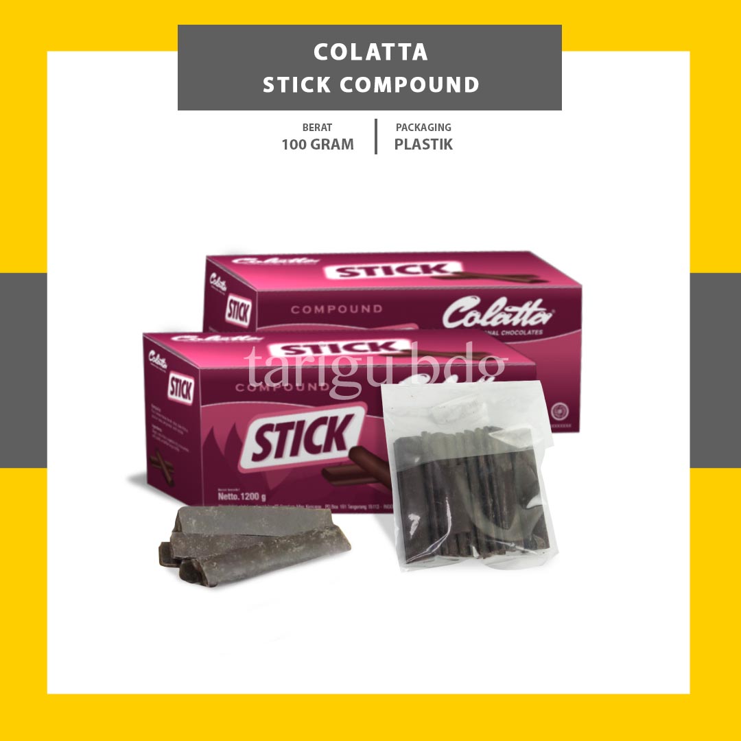 DARK CHOCOLATE STICK COMPOUND COLATTA 100GR- DARK COKLAT STIK COLLATA ...