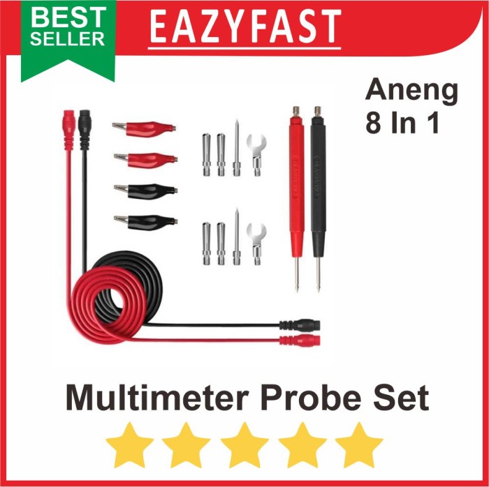 Kabel Multimeter Probe Set 8 In 1 Avometer Multitester Jack Tester AVO ...