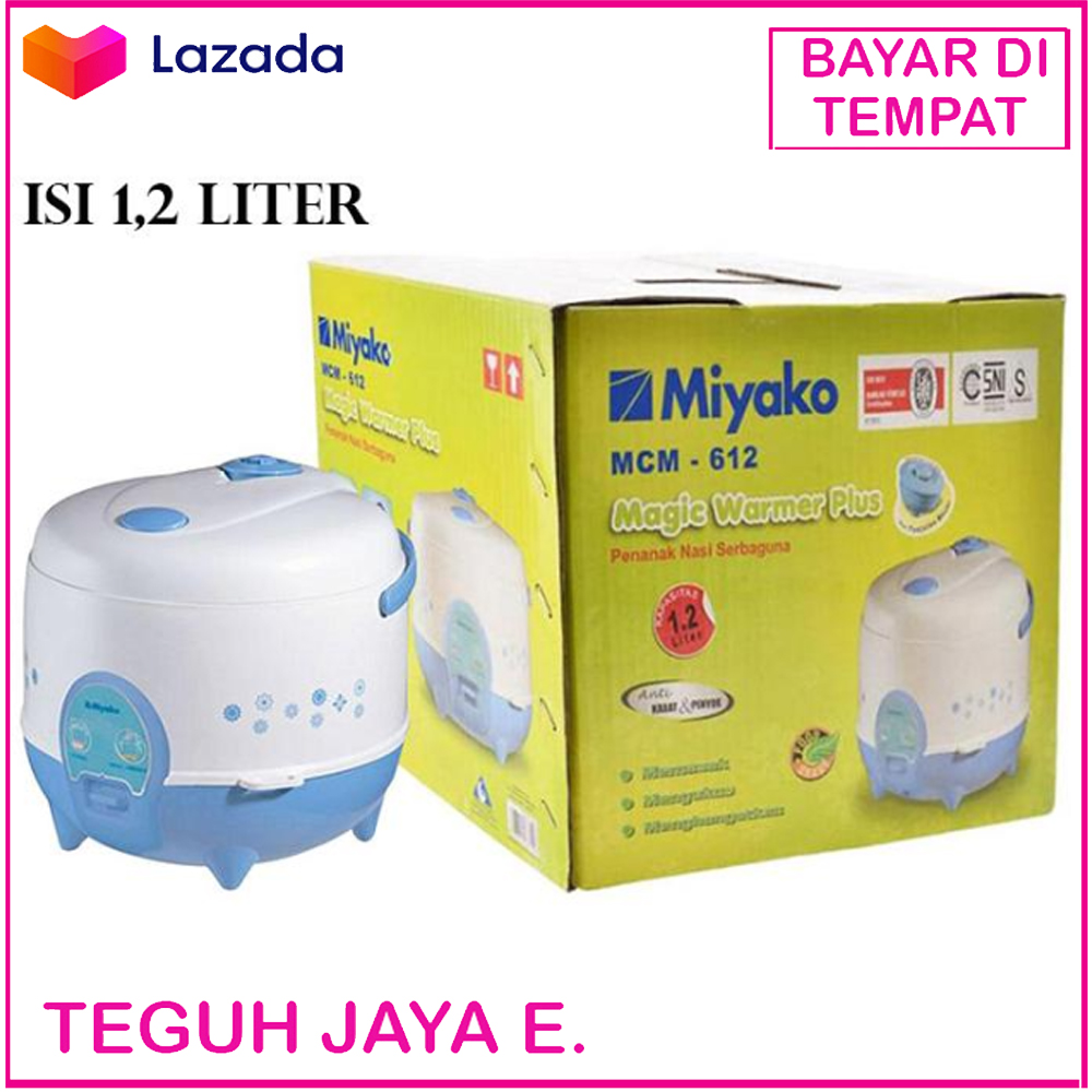 MIYAKO MCM-612 Rice Cooker 3in1 Kapasitas 1,2 liter UKURAN SEDANG ...