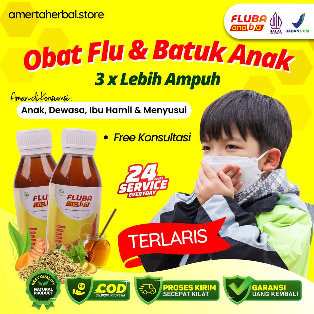 FLUBA ANABA Legakan Batuk & Flu Untuk Anak & Dewasa - 1 Box | Lazada ...