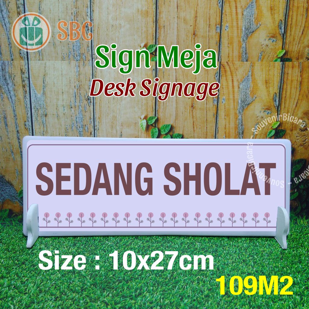 SEDANG SHOLAT Table Sign Penanda Meja Desk Sign 10x27cm Bisa CUSTOM ...