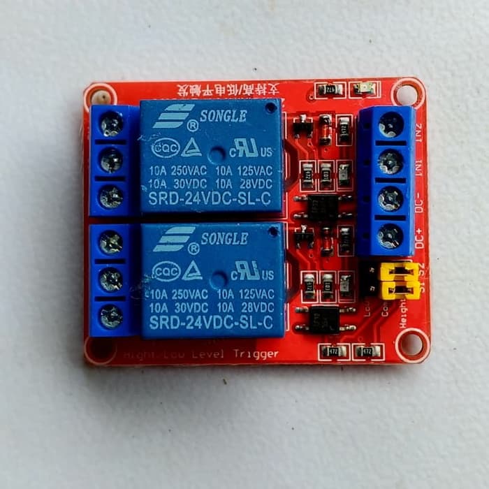 modul relay 24v dc 2ch 2 chanel arduino kit | Lazada Indonesia