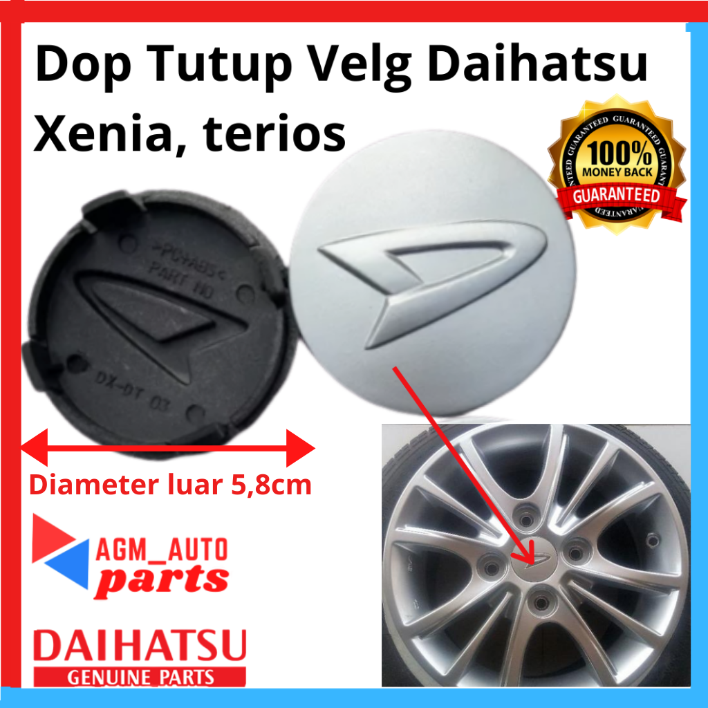 Dop velg mobil daihatsu xenia/dop tutup velg daihatsu terios (HARGA ...