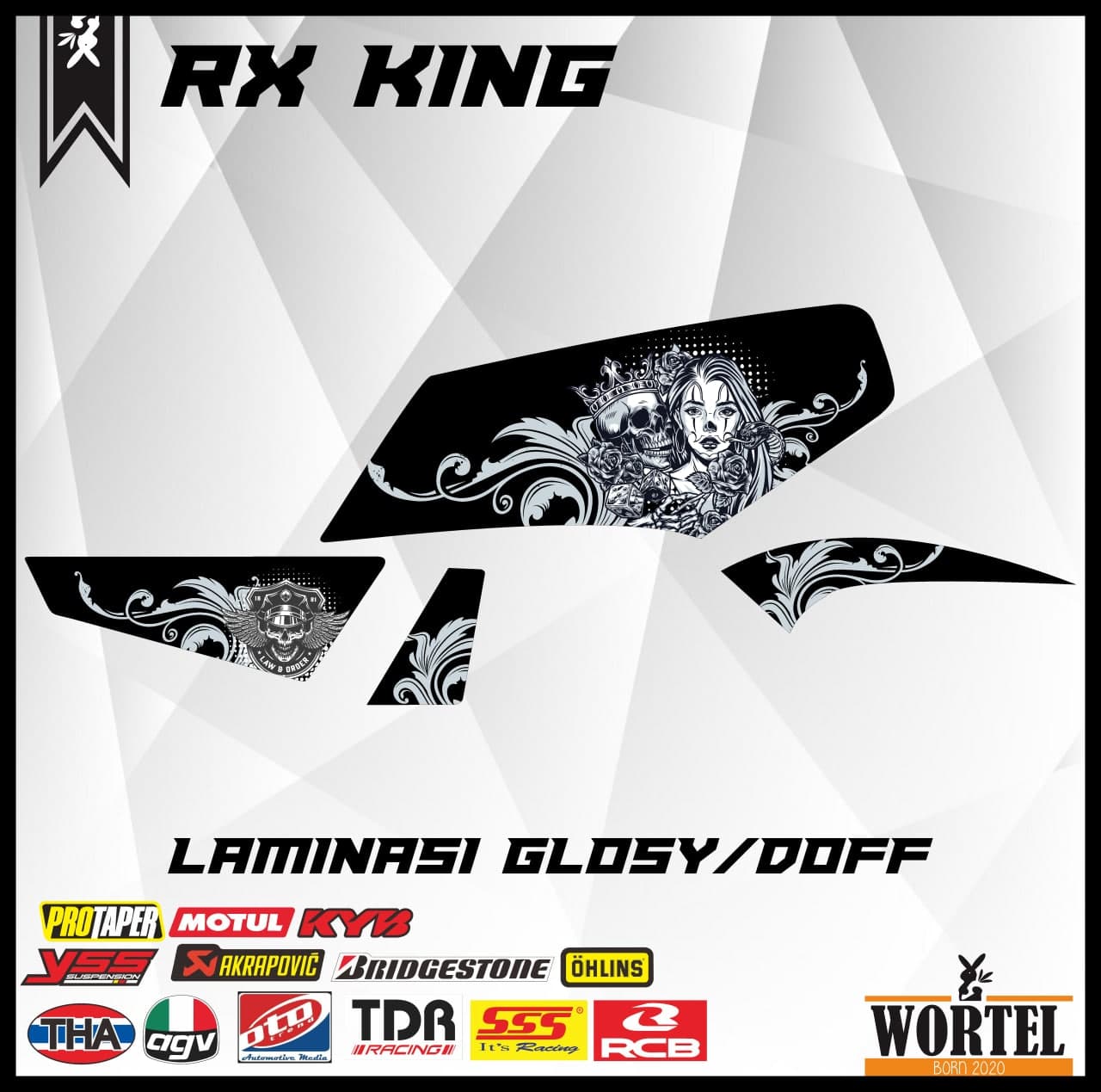 Striping RX King-Stiker lis Decal RX King Tengkorak/Skull v2 | Lazada ...