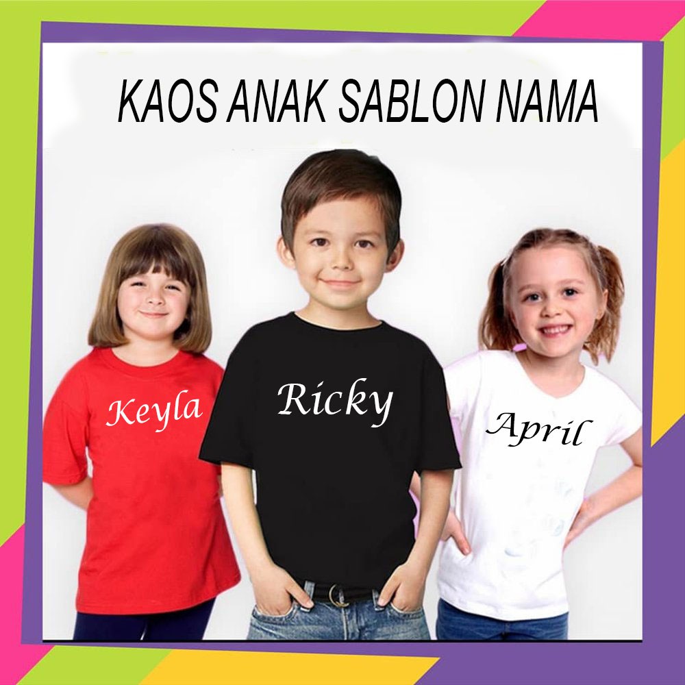 Stiker Kain Nama custom / Label Nama Anak/ Sablon Nama Baju / Sablon ...