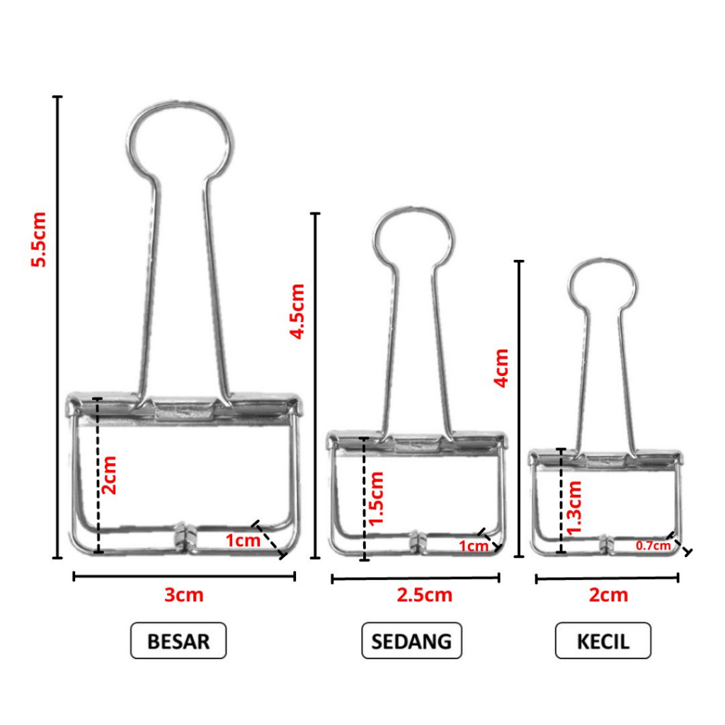 Paper Clip Besi Warna-Warni Klip Penjepit Buku Bahan Metal Penjepit ...