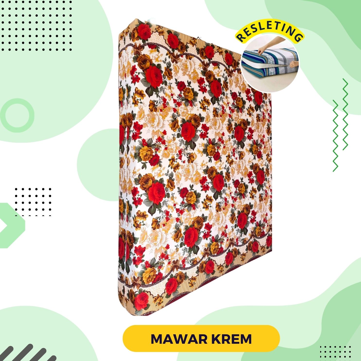 Sarung Kasur Busa Resleting No 1, 2, 3, 4 Single Tebal 20cm Uk 180x200 ...