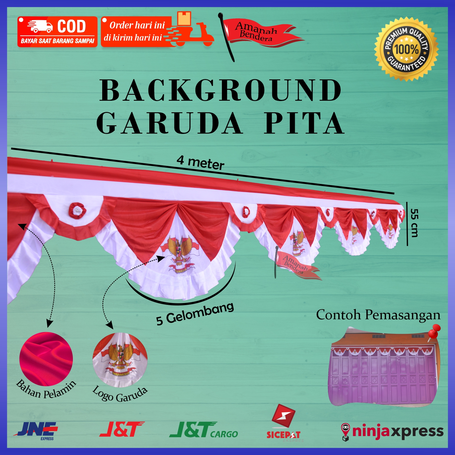 GARUDA PITA 5 GELOMBANG (4 METER ) | Lazada Indonesia