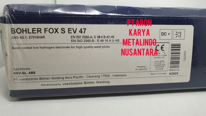KAWAT LAS BOHLER FOX S EV 47 AWS 7016 2.5MM 3.2MM 4.0MM | Lazada Indonesia