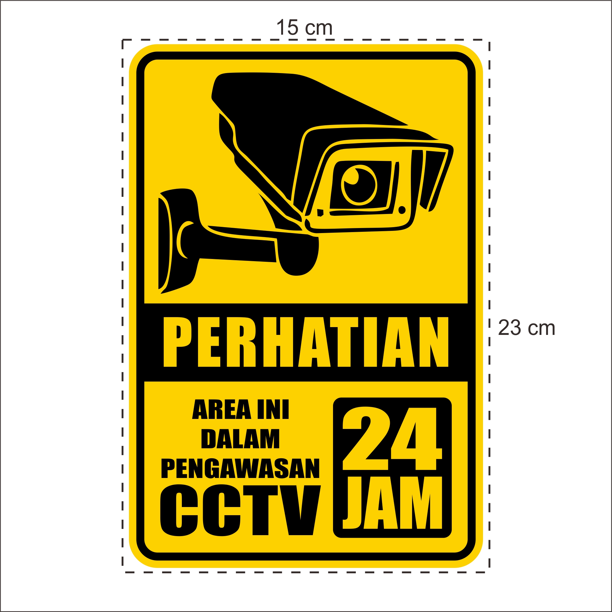 STIKER TULISAN / LOGO CCTV PANJANG | STICKER TULISAN / LOGO DIAWASI ...