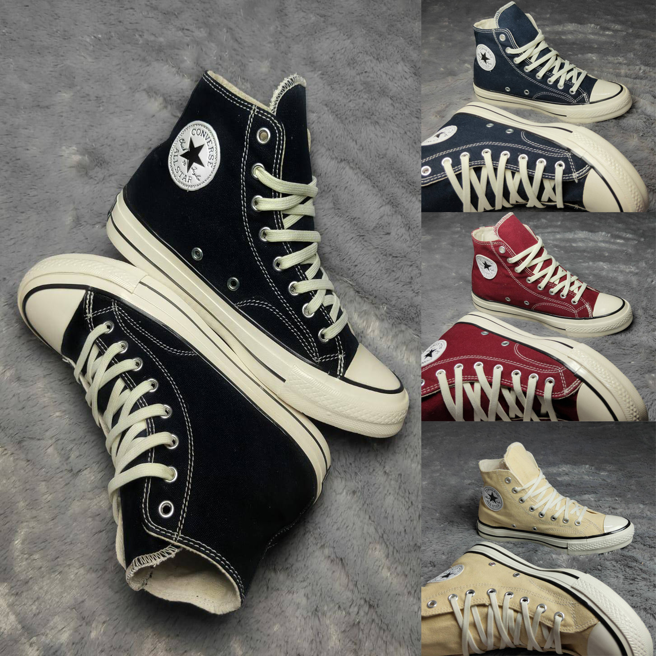 SEPATU MADE IN VIETNAM HIGH EGRET BLACK WHITE PREMIUM BNIBsepatu ...