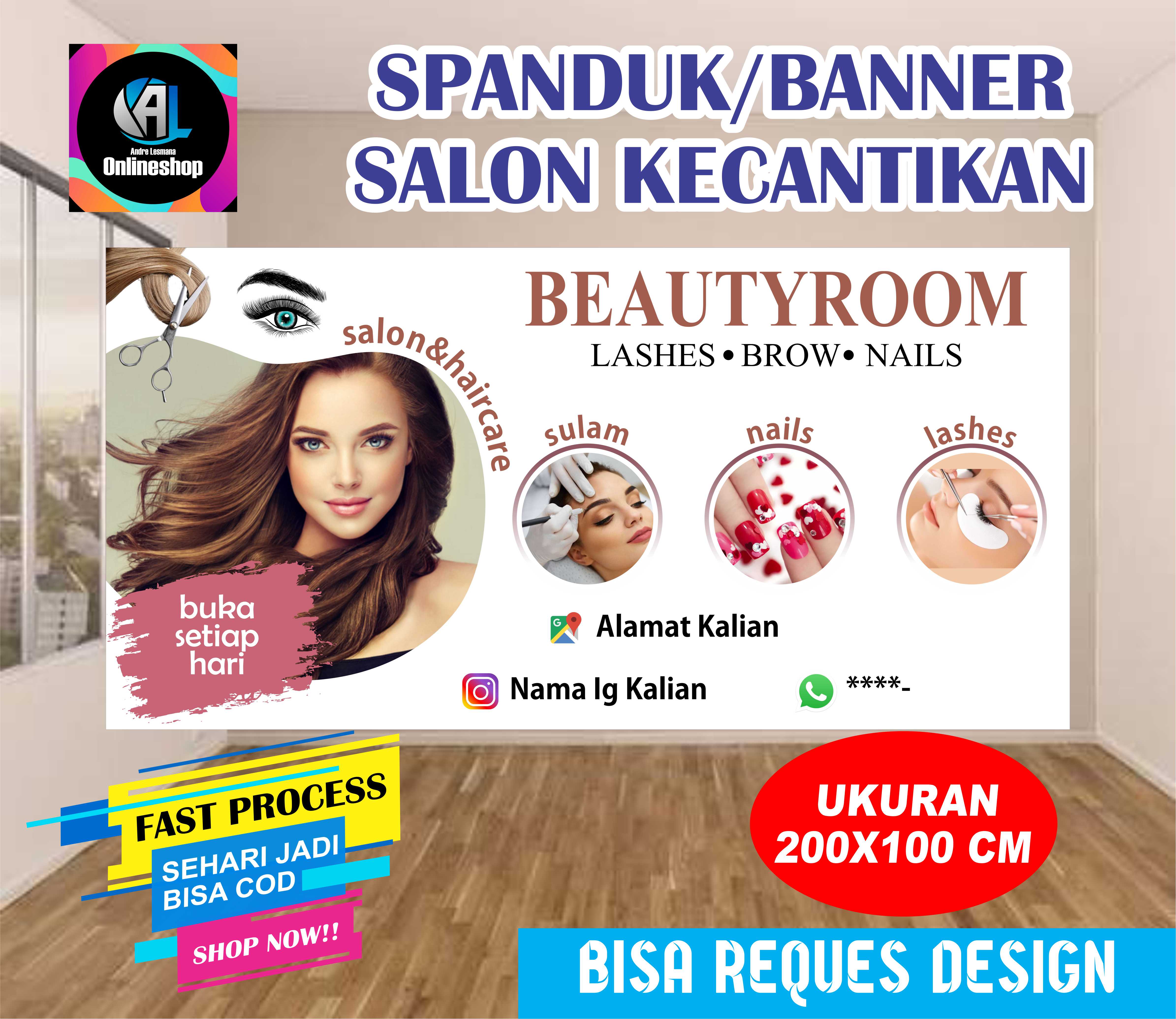 Spanduk Banner Salon Kecantikan | Lazada Indonesia