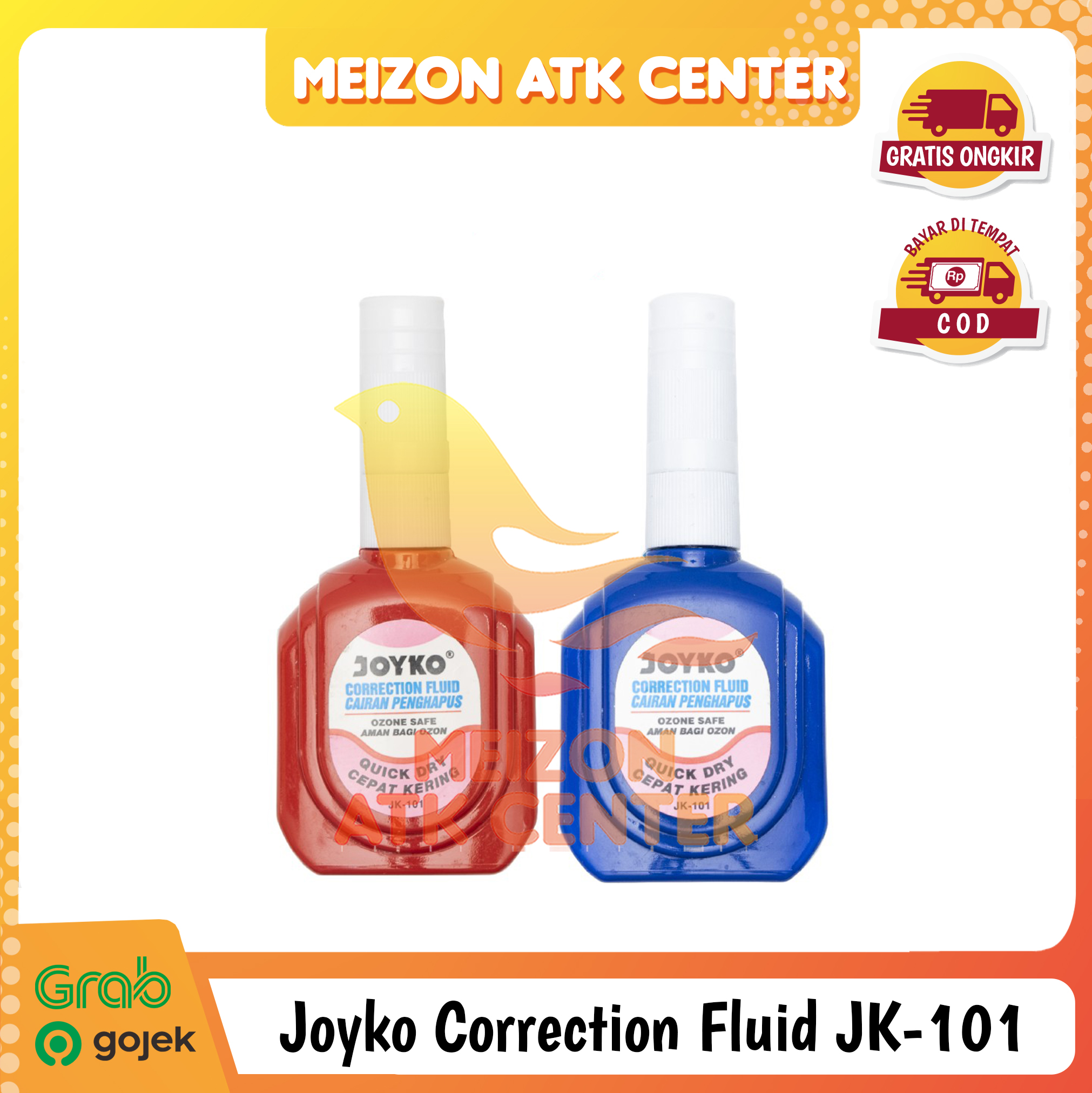 JOYKO Correction Fluid JK-101 Tip Ex Cair Tipex Tipe X Cairan Koreksi ...