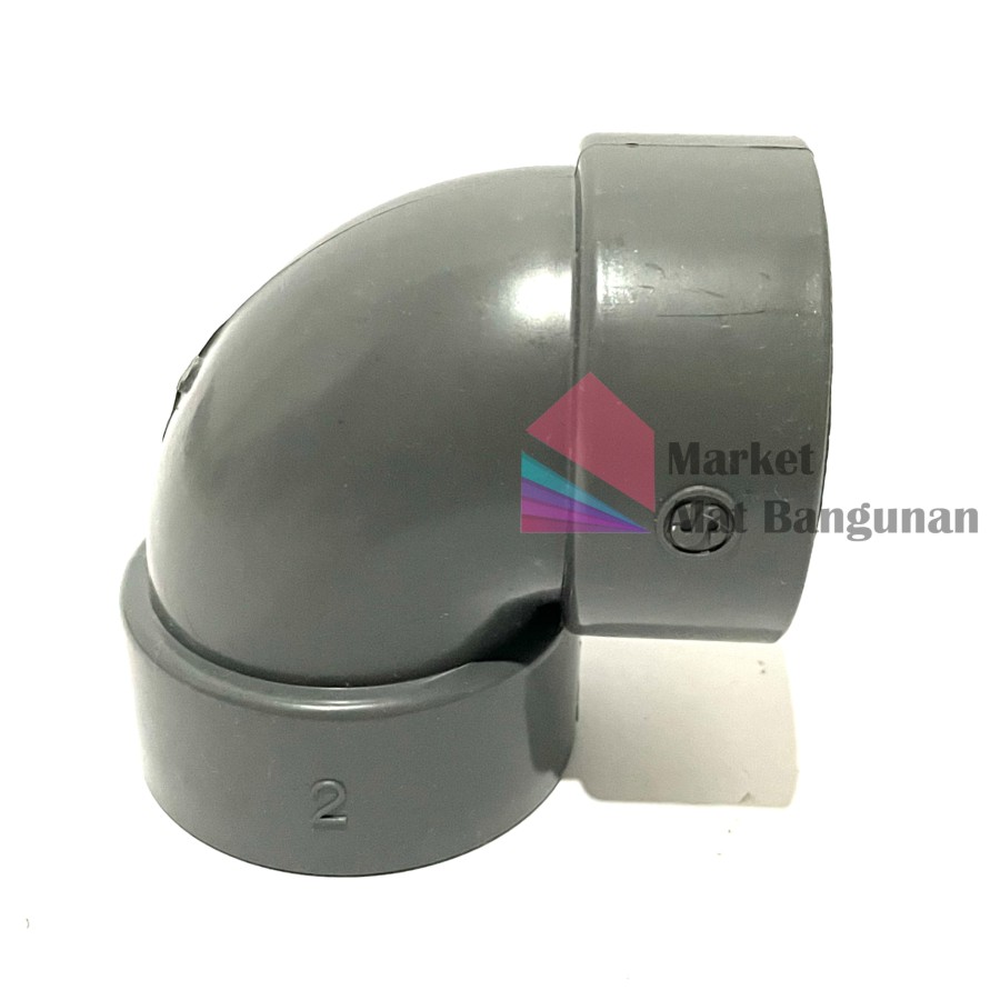 Knee PVC 2" inci SO / Knie Elbow 2 inch / Keni Bengkokan Sambungan Pipa ...