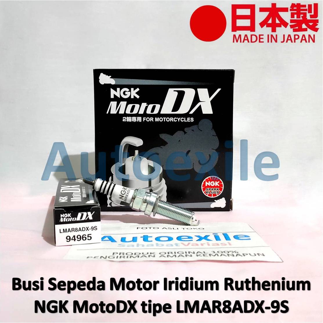 Busi Motor NGK MOTO DX LMAR8ADX-9S Iridium Ruthenium MOTODX Japan Xmax ...