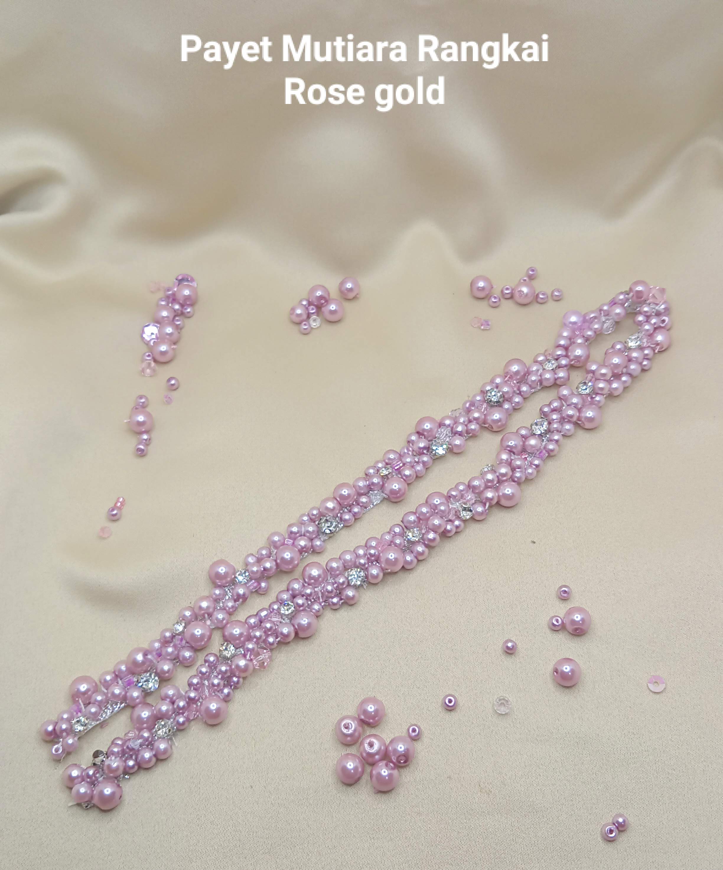 (NEW COLOR)Payet Mutiara Rangkai with Crystal & Diamond Cangkang ...