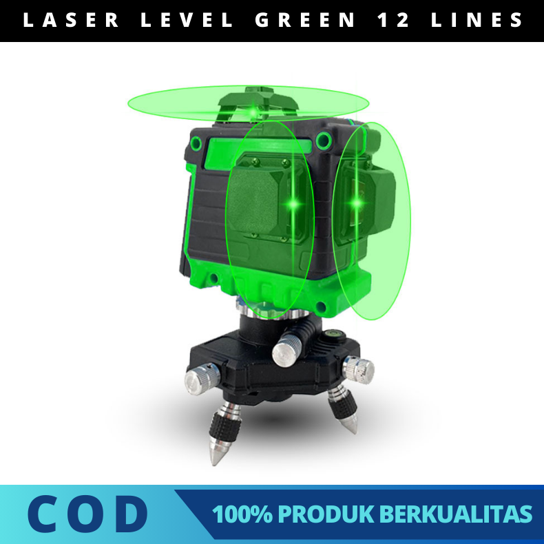 COD - Mesin Alat Pengukur Digital Laser Leveling Green Beam 12 Lines ...