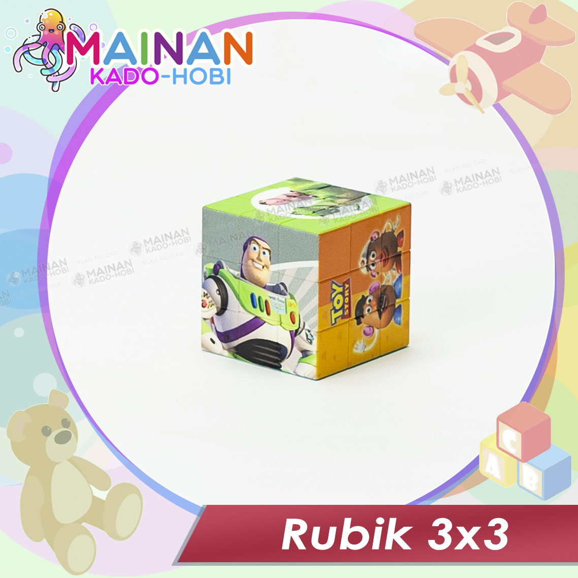 MAINAN ANAK EDUKASI MAGIC PUZZLE RUBIK 3X3 KARAKTER KARTUN | Lazada ...