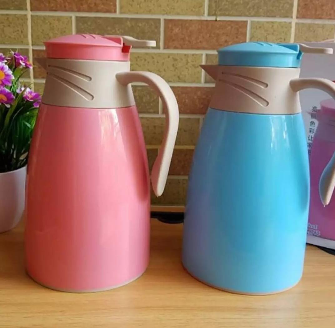 TEKO 1000ml TERMOS AIR PANAS BAHAN KACA LUAR PLASTIK | Lazada Indonesia