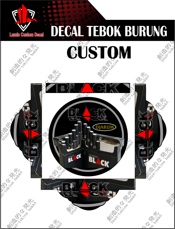 sticker decal tebok lovebird jarum black | Lazada Indonesia